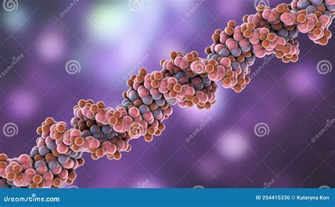 Double Helix Of Dna 3d Illustration Stock Illustration Illustration Of Science Chromosome