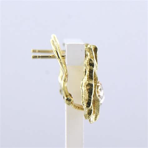 Earring With Rose Cut Diamonds Up To 050ct 14k Yellow Gold For Sale At