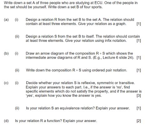 Solved Write Down A Set A Of Three People Who Are Studying Chegg Com