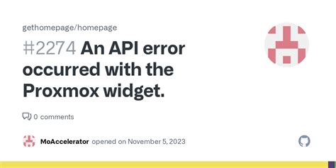 An API Error Occurred With The Proxmox Widget Issue Gethomepage Homepage GitHub