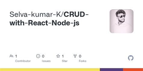 GitHub Selva Kumar K CRUD With React Node Js