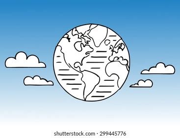 Doodle Earth Clouds Stock Vector Royalty Free 299445776 Shutterstock