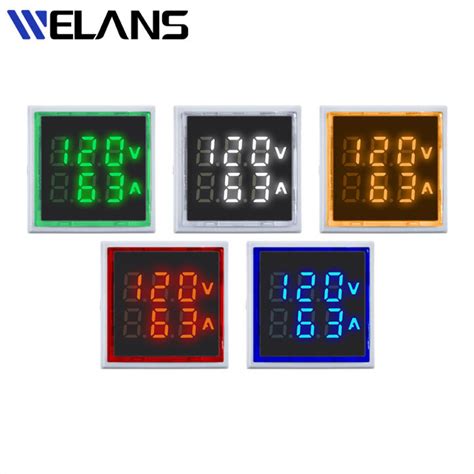 【100 Original】22mm Ac Mini Digital Voltmeter Ammeter 50 500v 0 100a Amp Voltage Current Meter