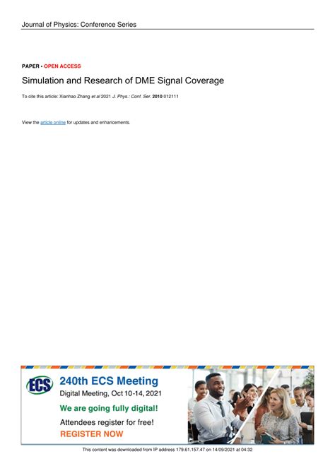 Pdf Simulation And Research Of Dme Signal Coverage