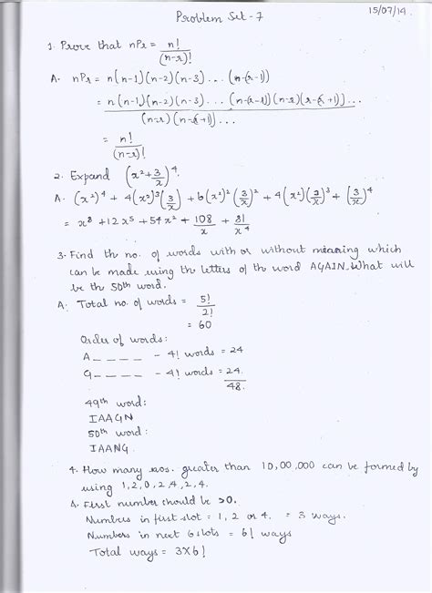 solution for problem set 7 ssrvm resources