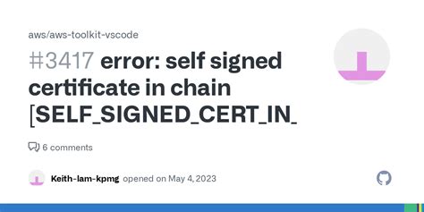Error Self Signed Certificate In Chain Selfsignedcertinchain