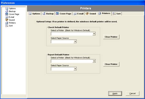 Printer Tab FarmBooks Accounting Software