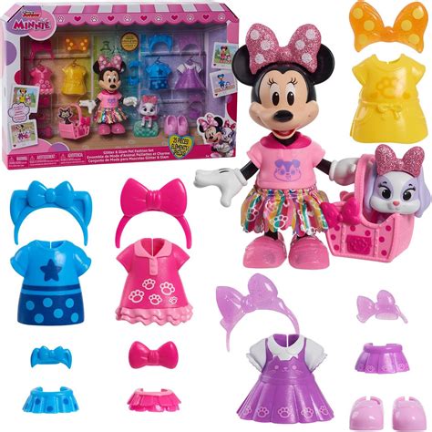 Brandclub Disney Junior Minnie Mouse Glitter And Glam Pet Fashion Set Piece Doll And