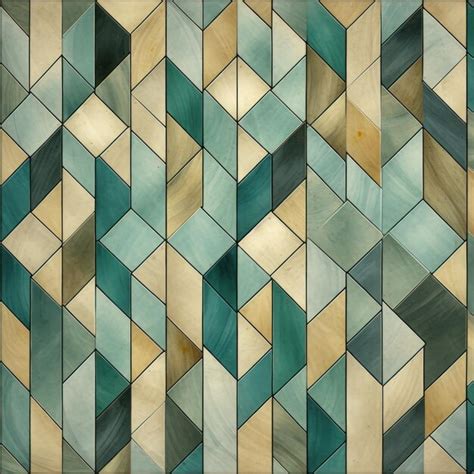 Premium Ai Image Geometric Pattern Tile Greenishblue Tones Backdrop