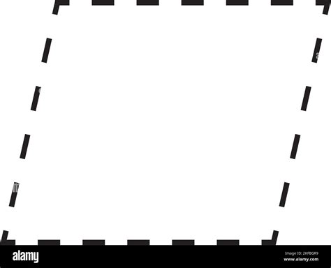Parallelogram Shape Dashed Symbol Vector Icon For Creative Graphic Design Ui Element In A