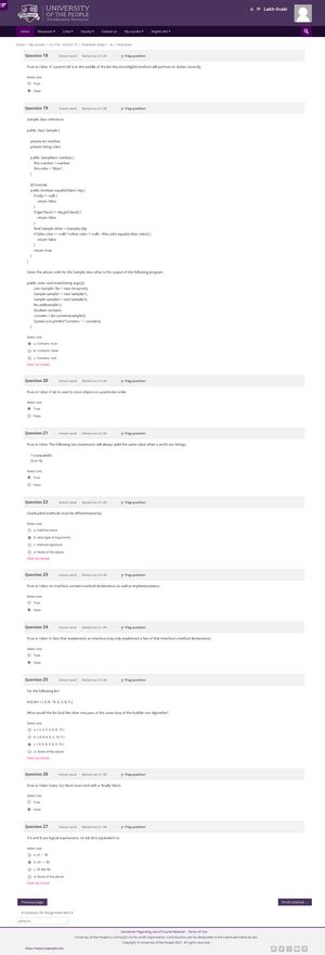 The Final Exam Of The Course Of The Java CS UoPeople Studocu