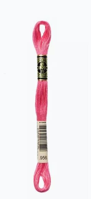 Dmc 6 Strand Cotton Embroidery Floss 956 Geraniumembroidery Floss By Dmc