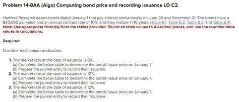solved problem 14 8aa algo computing bond price and