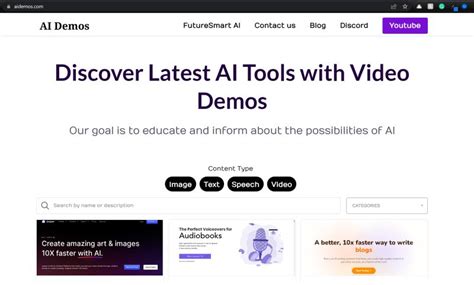 Discover New Ai Tools And See Video Demos Of How To Use Them And Their