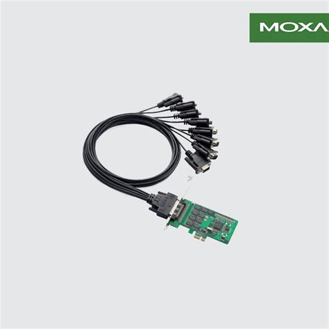 Moxa CP 118EL A 8 Port RS 232 422 485 PCIe Serial Card