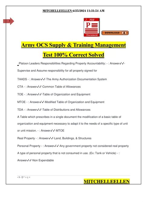 Ocs Army Leadership Exam Bundle Pack With Complete Solutions Stuvia Us