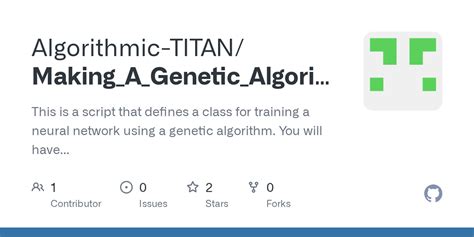 Github Algorithmic Titanmakingageneticalgorithmlibrary This Is