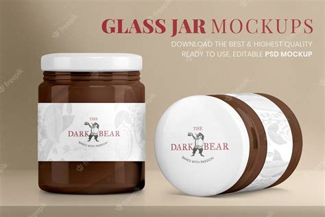 유리병 모형 Psd 식품 포장 및 브랜딩 프리미엄 Psd 파일 유리병 모형 Psd 식품 포장 및 브랜딩 프리미엄 Psd 파일