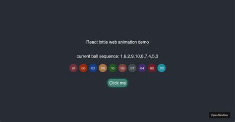 React Lottie Web Animation Demo Codesandbox