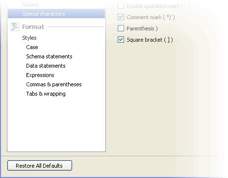 Managing SQL Prompt Behavior SQL Prompt Product Documentation