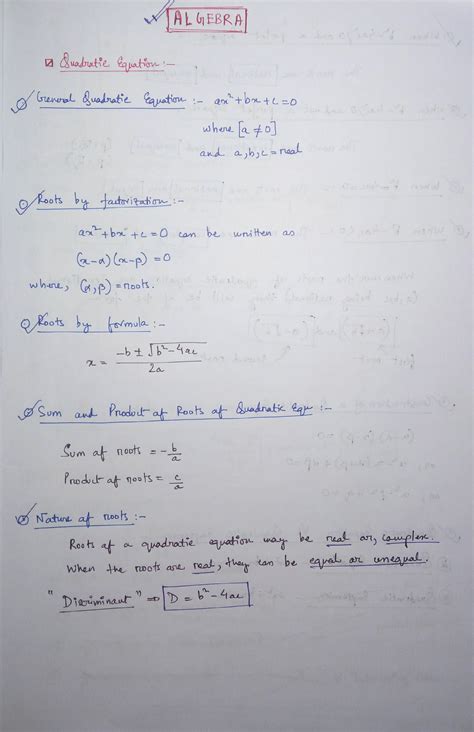 Solution Algebra Notes Studypool