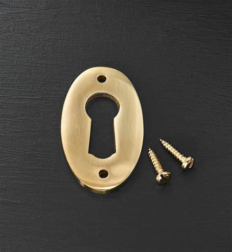 Oval Escutcheon Polished Brass