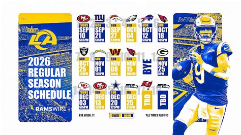 Los Angeles Rams 2026 Schedule Downloadable Wallpapers Yahoo Sports