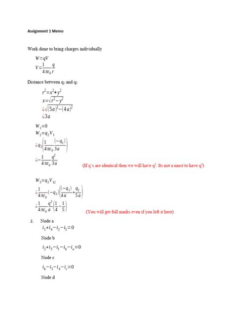 Assignment 1 Memo Pdf