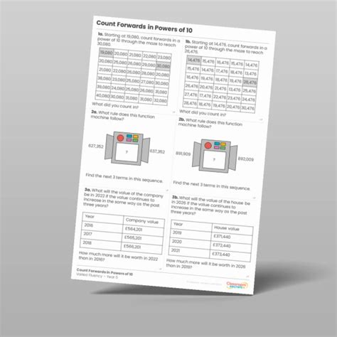 Year 5 Count Forwards In Powers Of 10 Varied Fluency Resource Classroom Secrets