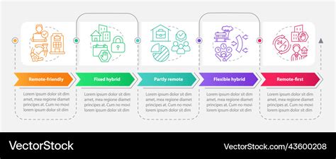 Models Of Hybrid Work Rectangle Infographic Vector Image