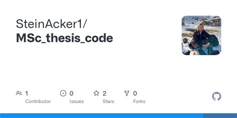 GitHub SteinAcker MSc Thesis Code