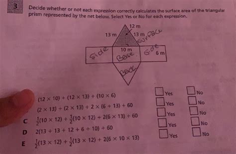 Solved 3 Decide Whether Or Not Each Expression Correctly Calculates