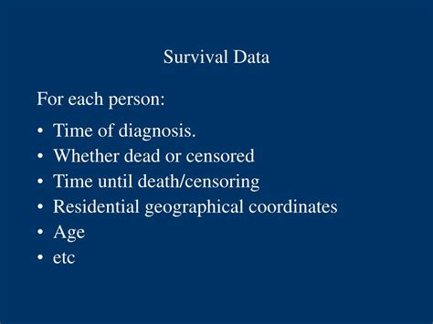 Ppt A Spatial Scan Statistic For Survival Data Powerpoint Presentation Id5762607