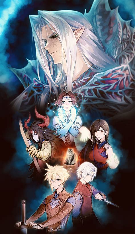 Tifa Lockhart Cloud Strife Aerith Gainsborough Sephiroth Vincent