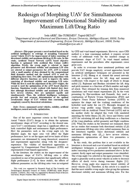 Redesign Of Morphing Uav For Simultaneous Improvem Pdf Mathematical