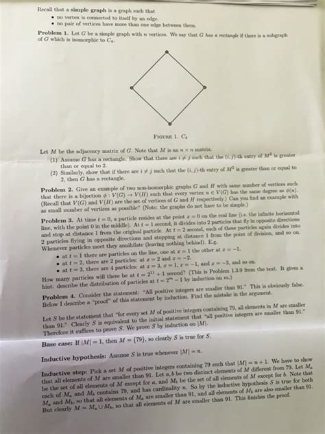 Solved Recall That S Simple Graph Is A Graph Such That No Chegg