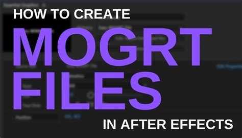 How To Create A MOGRT File In Adobe After Effects Illustrated Guide FilmDaft