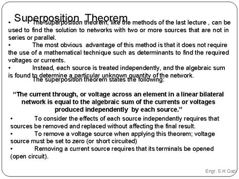 Superposition Theorem Thevenins Theorem Lecture No 6 By