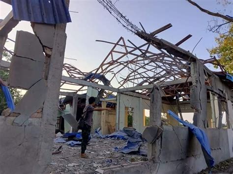 ပဲဒက်စခန်းသိမ်း တိုက်ပွဲအပြီးတွင် စစ်ကောင်စီက လေယာဉ်ဖြင့် ဗုံးကြဲ၍ ကနက