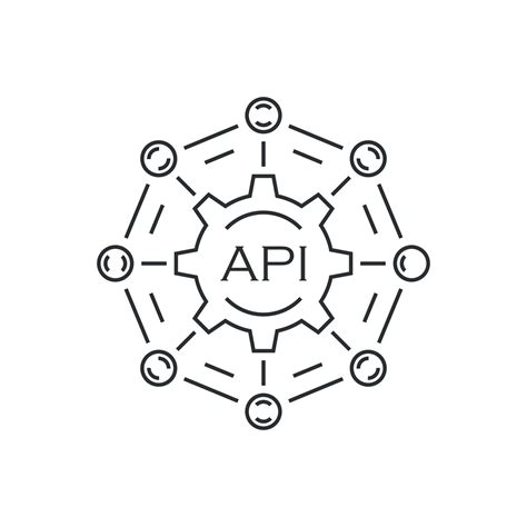 API Icon In Flat Style Software Integration Vector Illustration On Isolated Background