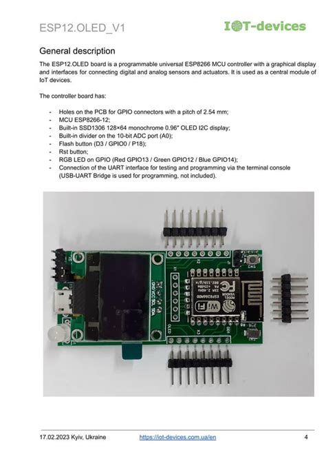 Esp12 Oled V1 Datasheet En Universal Esp8266 Controller Board With 0 96″ I2c Oled And Rgb Led