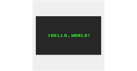 Hello World Computer Programming Rectangular Sticker Zazzle