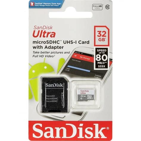Elryan: SanDisk Ultra Memory Card - 32GB - SD Card - Gray