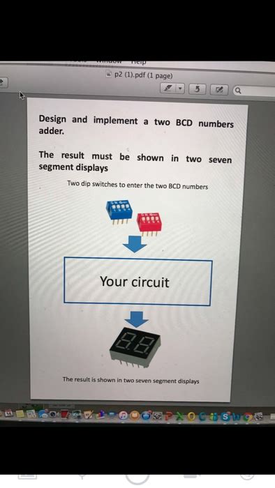 Solved Design And Implement A Two Bcd Numbers Adder The