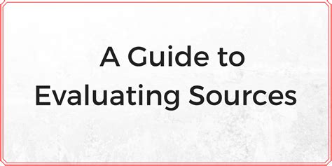 A Guide To Evaluating Sources LeRoy Jr Sr High Library