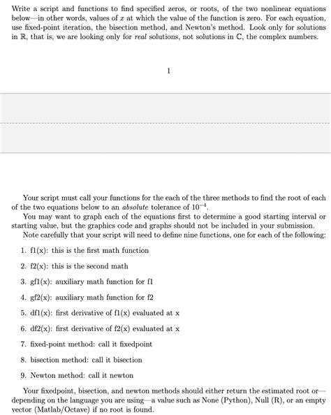 Solved Solving Non Linear Equations Through Bisection Fixed