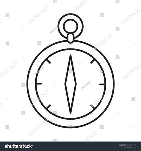 Vintage Compass Icon On White Background Stock Vector Royalty Free