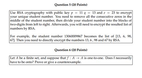solved question 5 20 points use rsa cryptography with