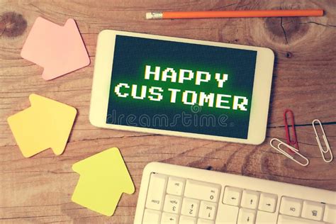 Sign Displaying Happy Customer Internet Concept Highest Satisfaction Rate With The Commodity