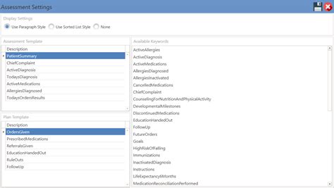 advanced progress note settings assessment and plan settings ehrez